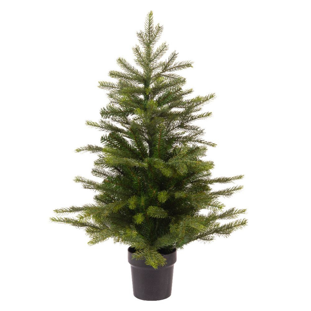 Kaemingk Grandis Potted Mini Artificial Christmas Tree — Newbank Garden ...