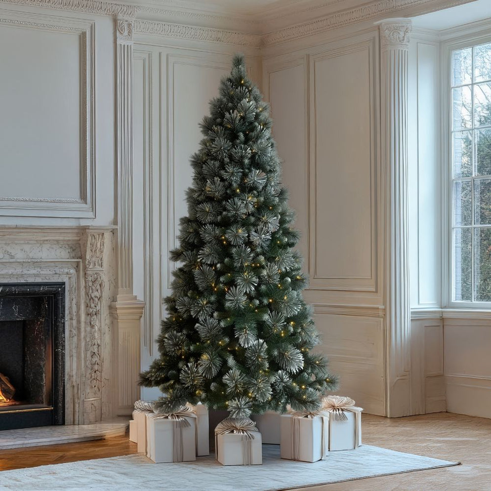 BOSK Iced Pine Prelit Artificial Christmas Tree — Newbank Garden Centre