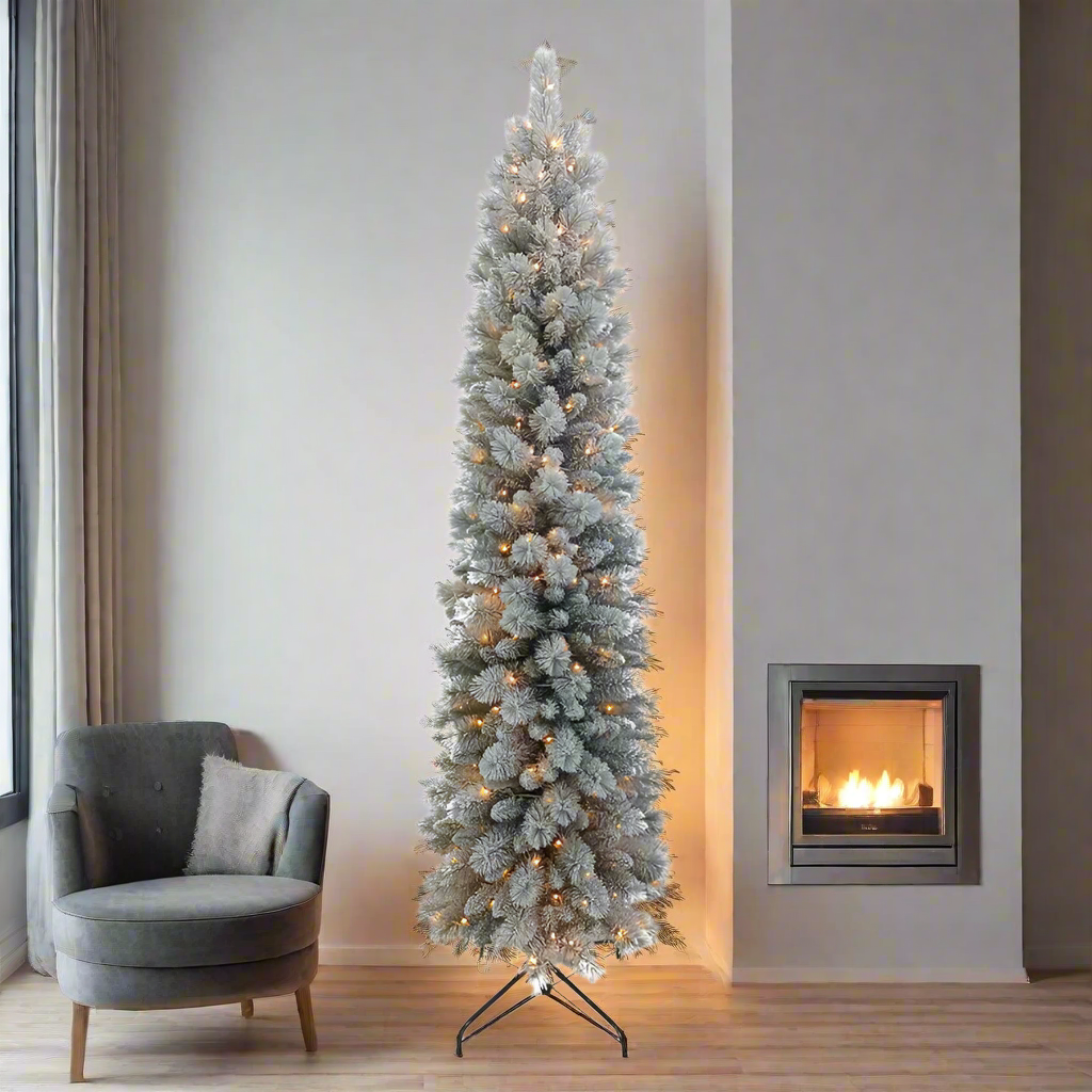 BOSK Frosted Arden Pine Prelit Christmas Tree | Newbank Garden Centre