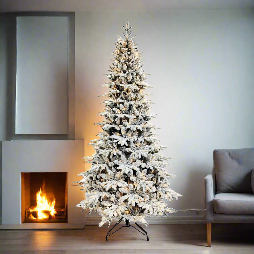 BOSK Frosted Wentwood Fir Prelit Tree | Newbank Garden Centre