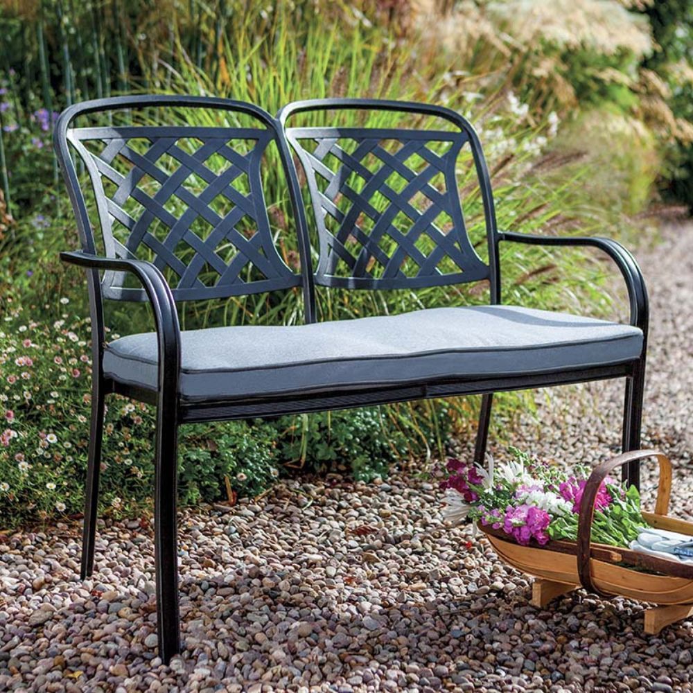 Hartman Berkeley High Back Bench Grey — Newbank Garden Centre