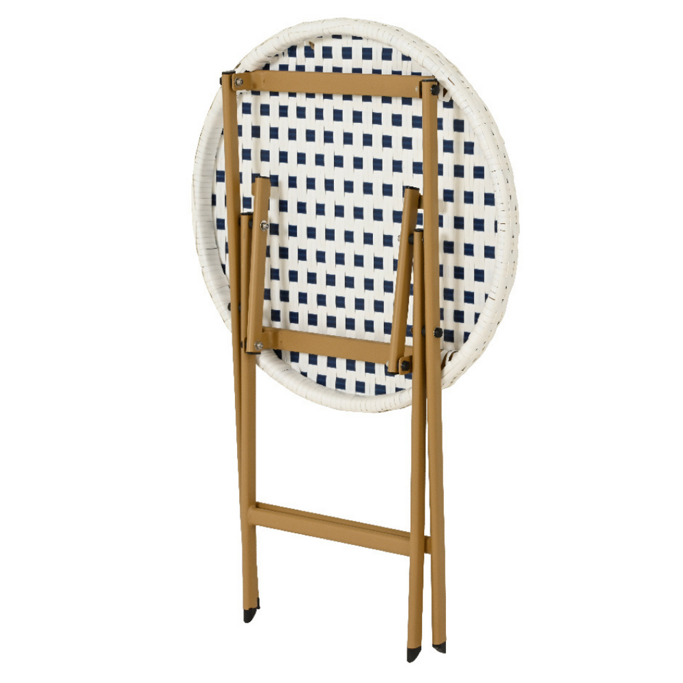 Kaemingk Blue Bellano Wicker Bistro | Newbank Garden Centre