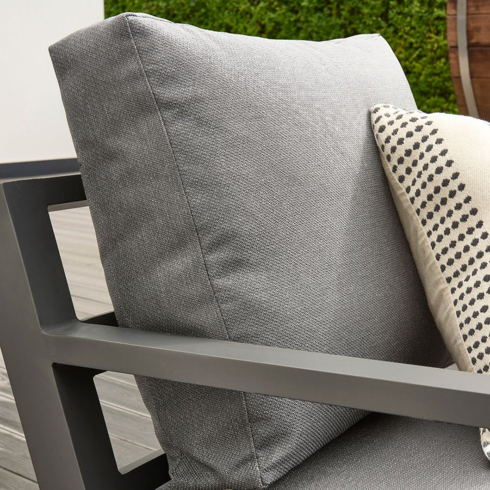 Life Timber Lounge Corner High Arm Grey | Newbank Garden Centre