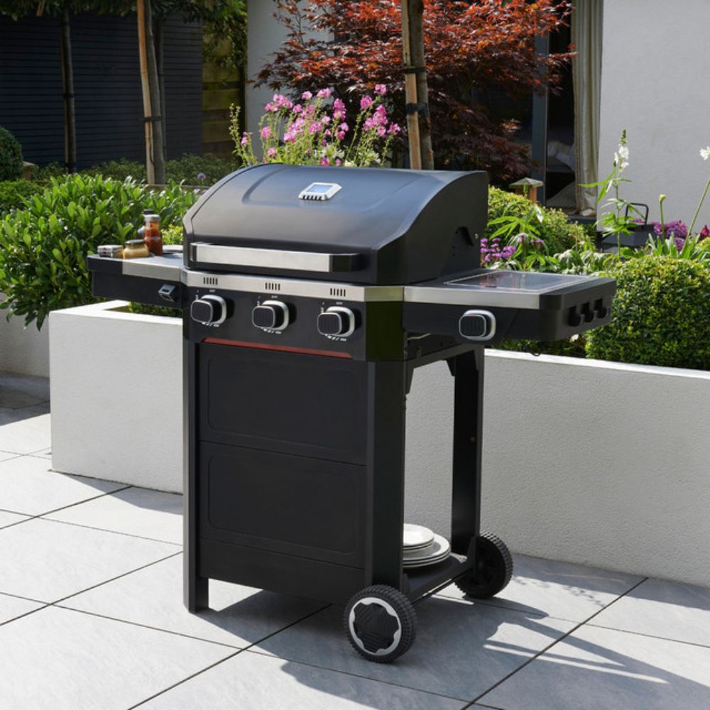 Norfolk Leisure 3 Burner Atlas Grill BBQ — Newbank Garden Centre