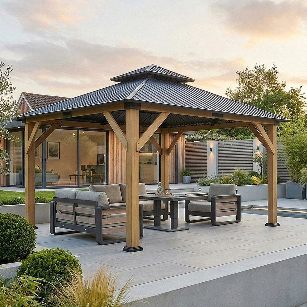 Norfolk Leisure Ottawa Cedar Gazebo 3mx3m | Newbank — Newbank Garden Centre