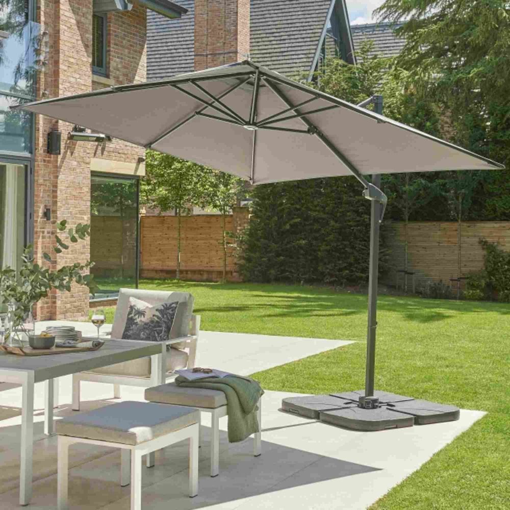 Norfolk Leisure Royce Junior Parasol Light Grey | Newbank Garden Centre
