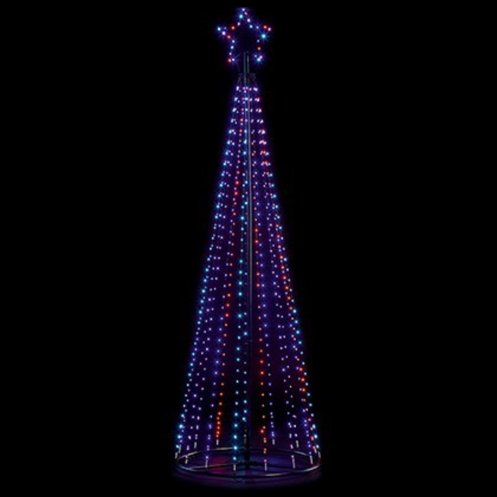 Premier Pyramid Tree With Top Star Rainbow — Newbank Garden Centre